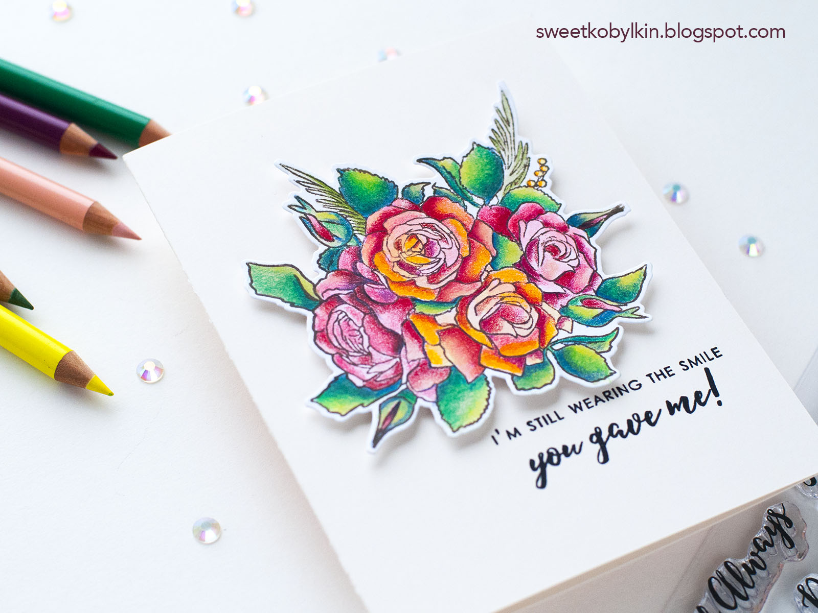 Pencil Coloured Floral Cards | Altenew | Sweet Kobylkin