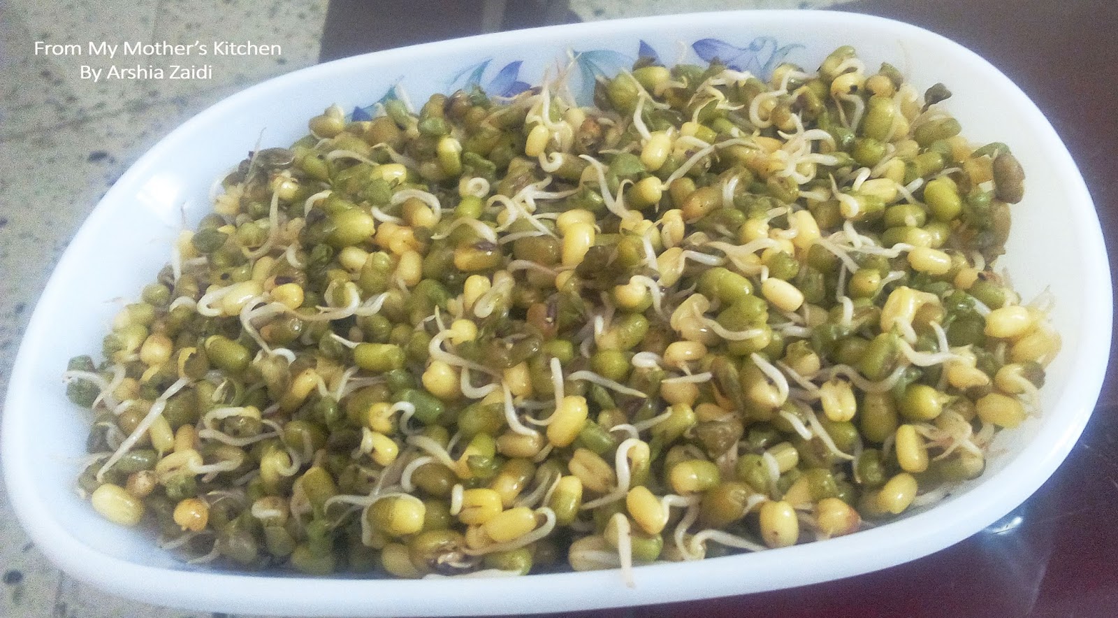 From My Mother's Kitchen: green gram sprouts