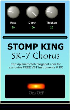 Stomp King SK-7 Chorus Freeware VST Effect | Planet Botch