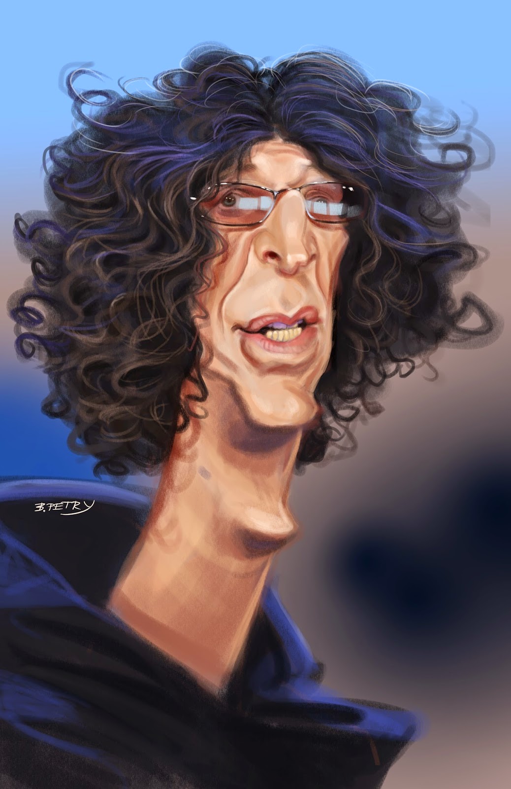 Howard Stern, caricatures.