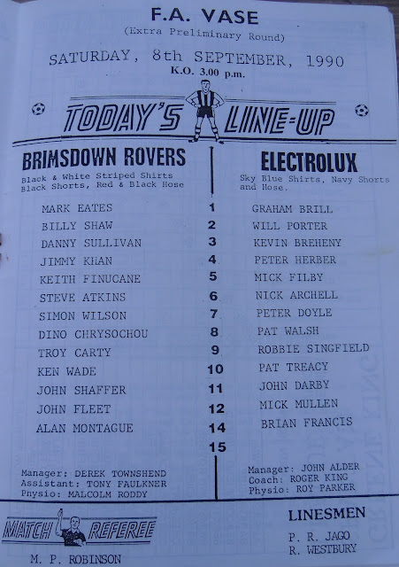 The Cold End: CLASSIC PROGRAMMES - BRIMSDOWN ROVERS V ELECTROLUX - 1990