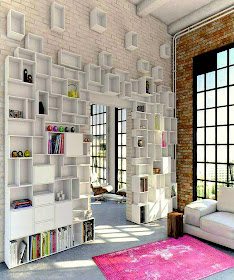 Kreativiti Rekaan Rak Buku Di Ruang Tamu & Bilik - Relaks Minda