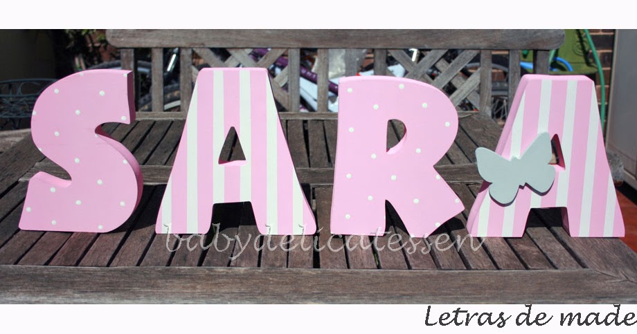 BABY DELICATESSEN LETRAS DE MADERA: SARA
