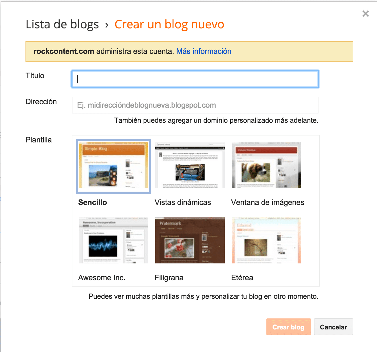 PARTES DE UN BLOG