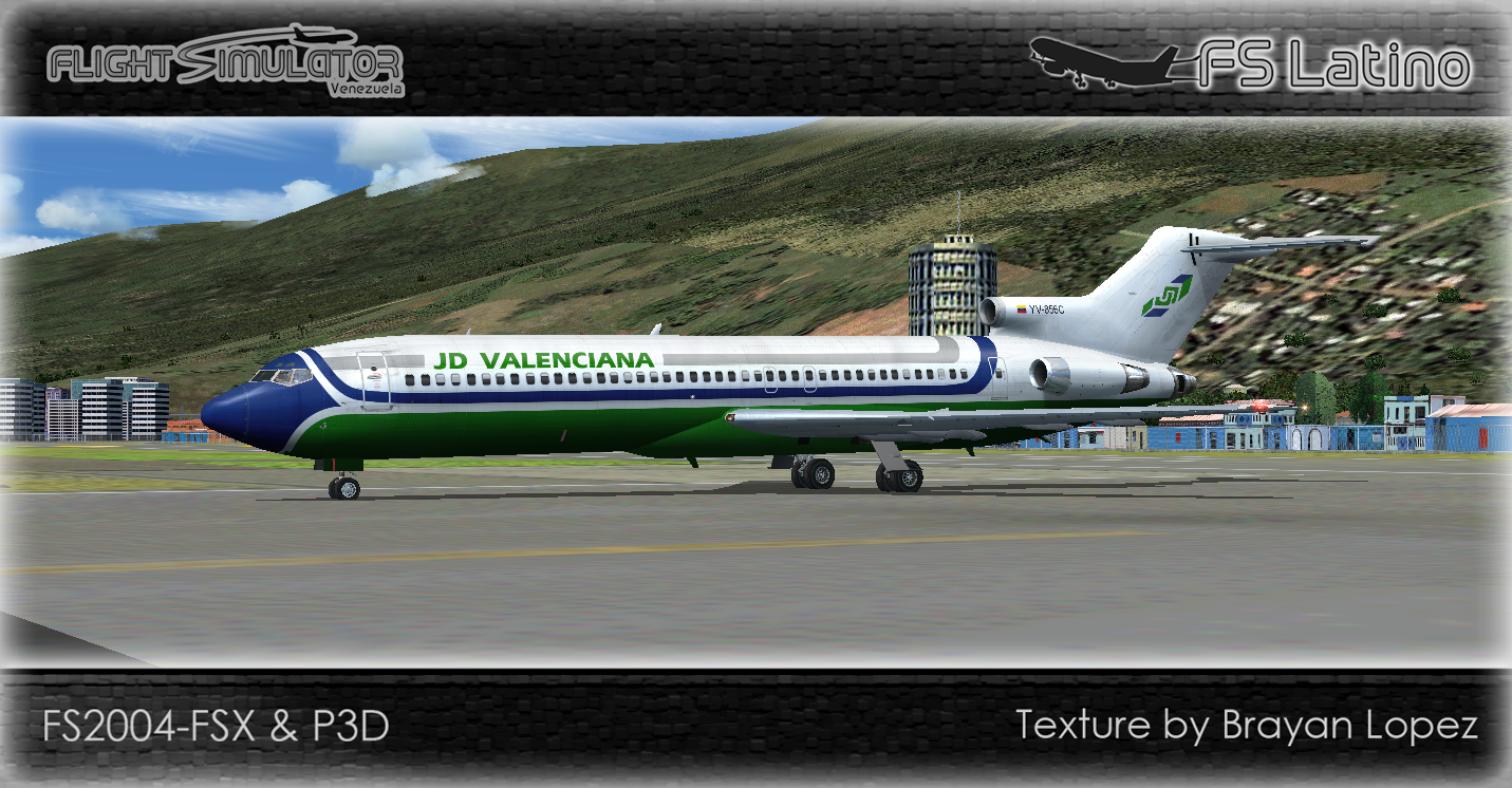 [FS2004/FSX/P3D] Boeing 727-200 JD Valenciana YV-856C Textura para TDS