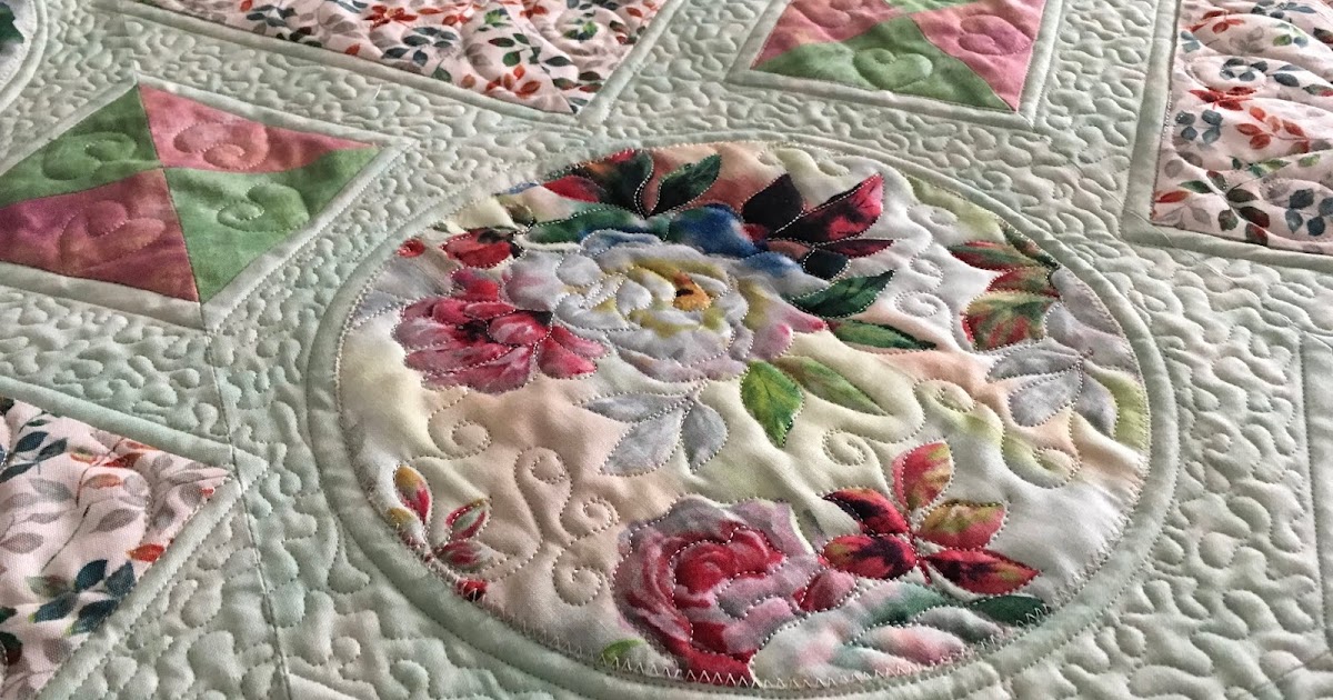 Custom Longarm Quilting by Quilts by Hannelore: Heirloom Roses Custom longarm quilted