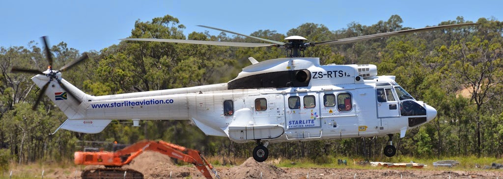 Central Queensland Plane Spotting: South African Super Puma Helicopter ...