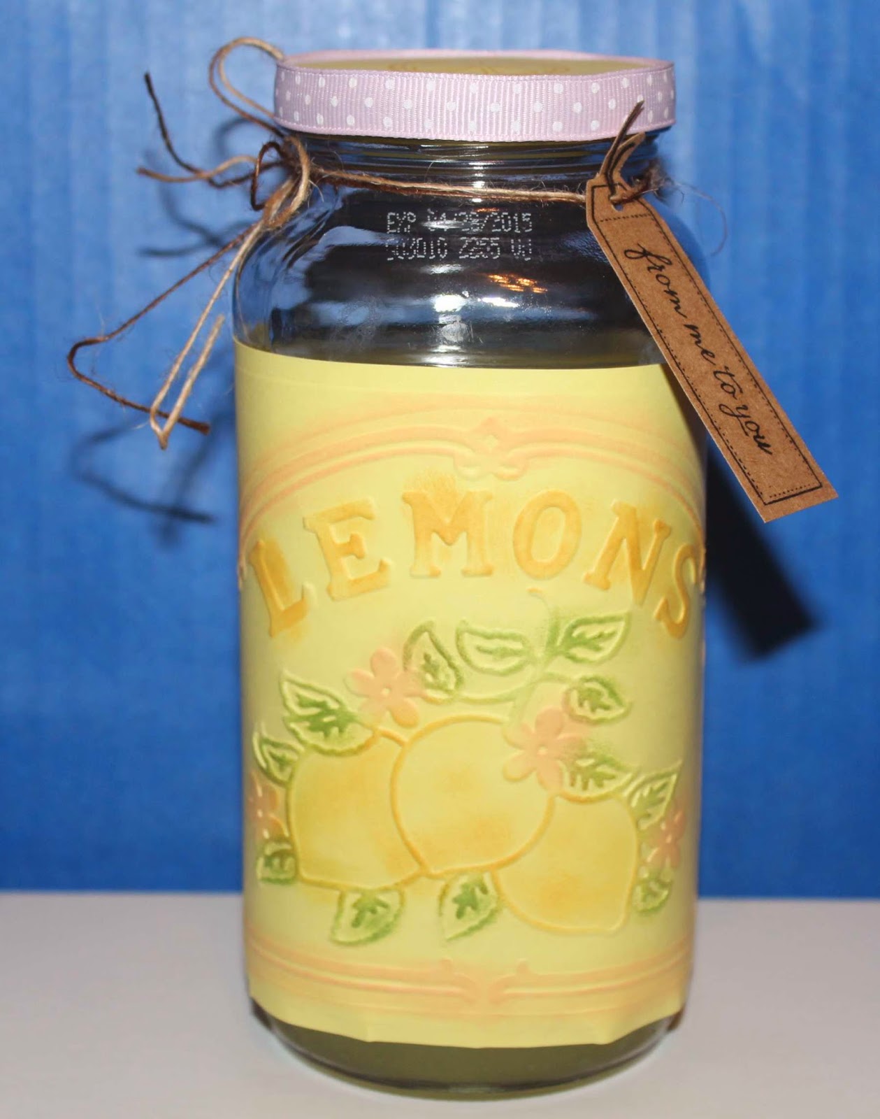 Created by Sunshine HoneyBee: 3D Lemon Jar Label Gift