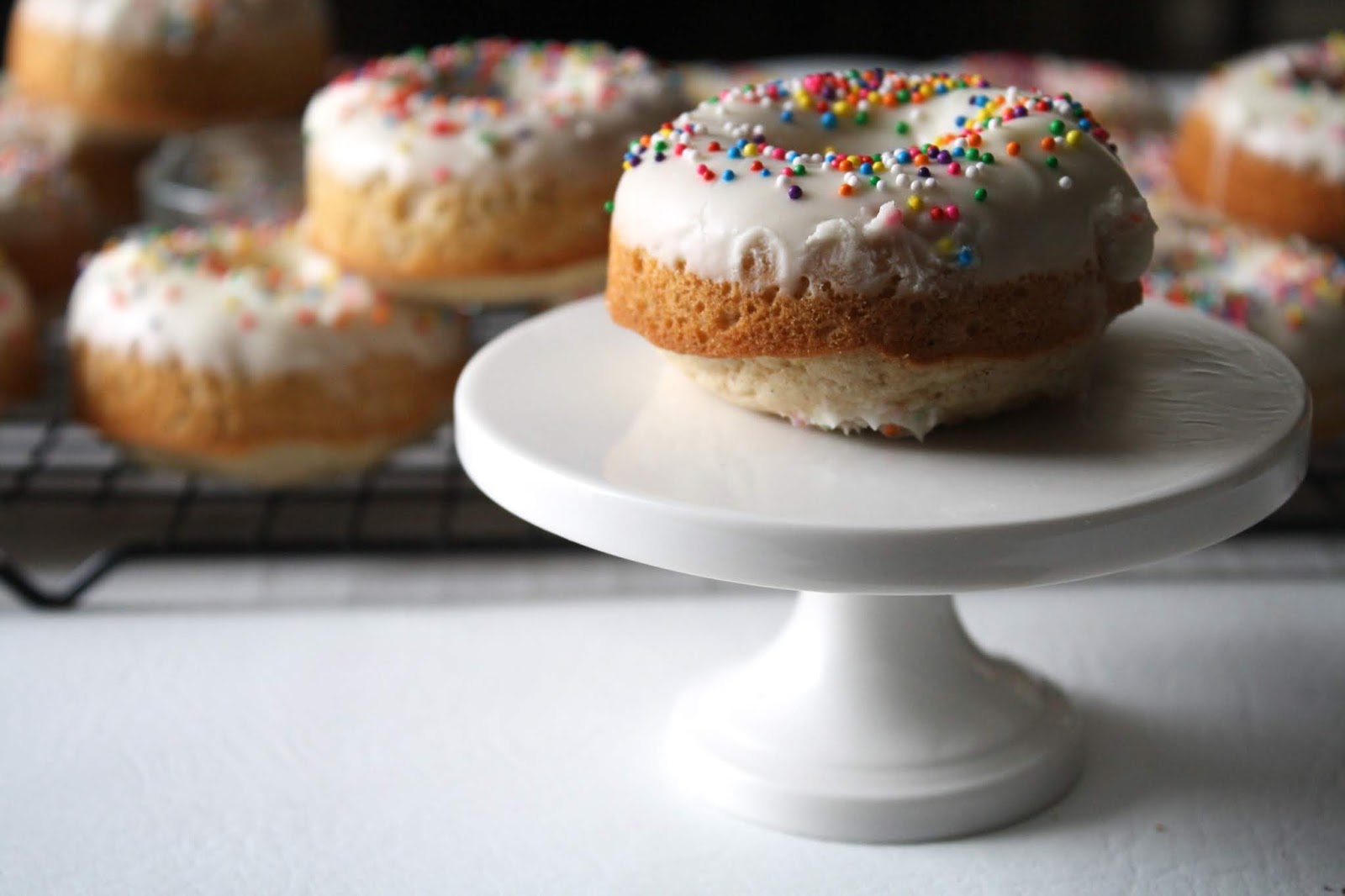 salted sugared spiced™: Mini Vanilla Bean Baked Cake Donuts w/ Icing ...