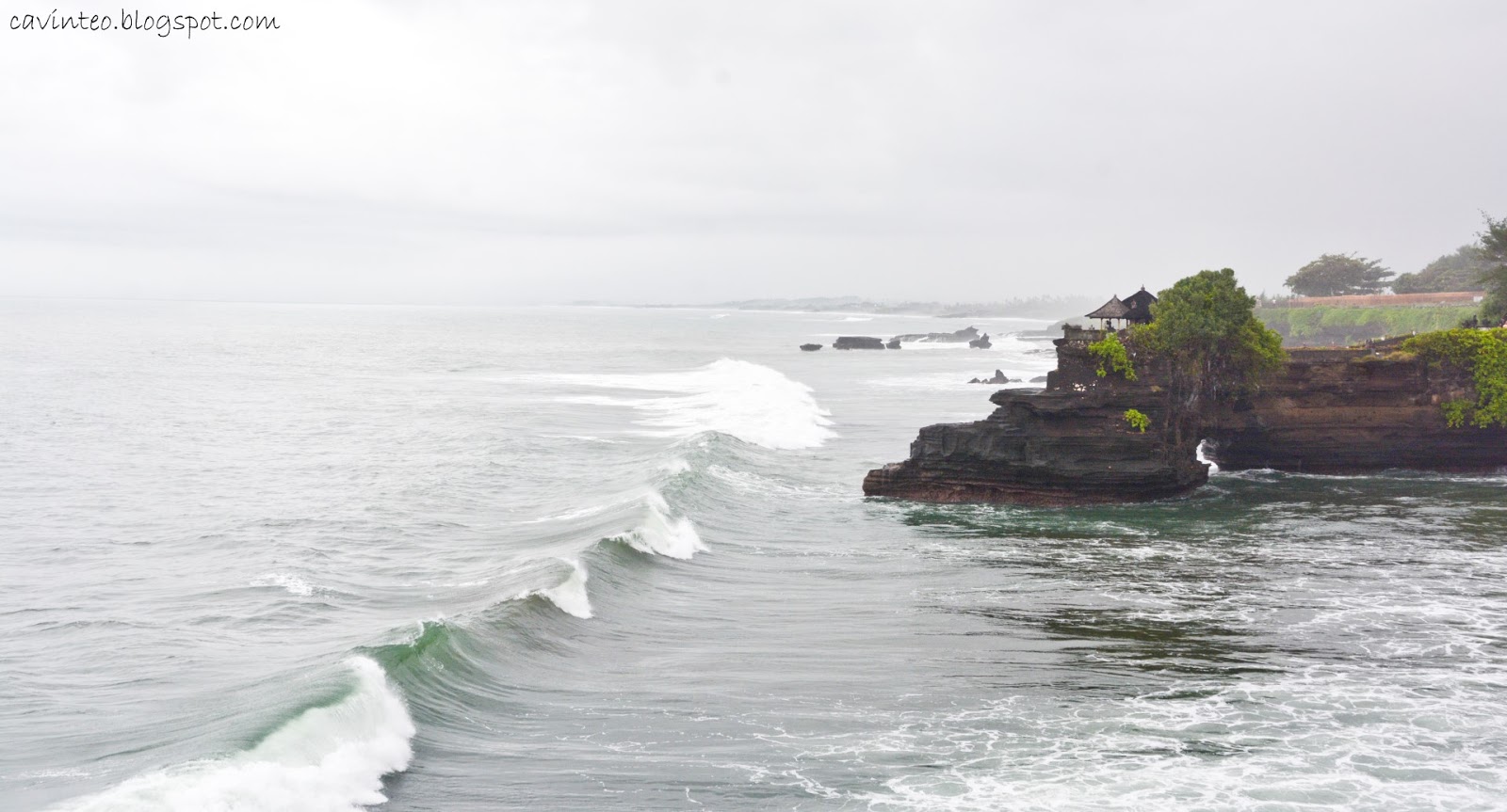 Entree Kibbles: Surfers Surfing on Choppy Waters at Tanah Lot in Bali ...