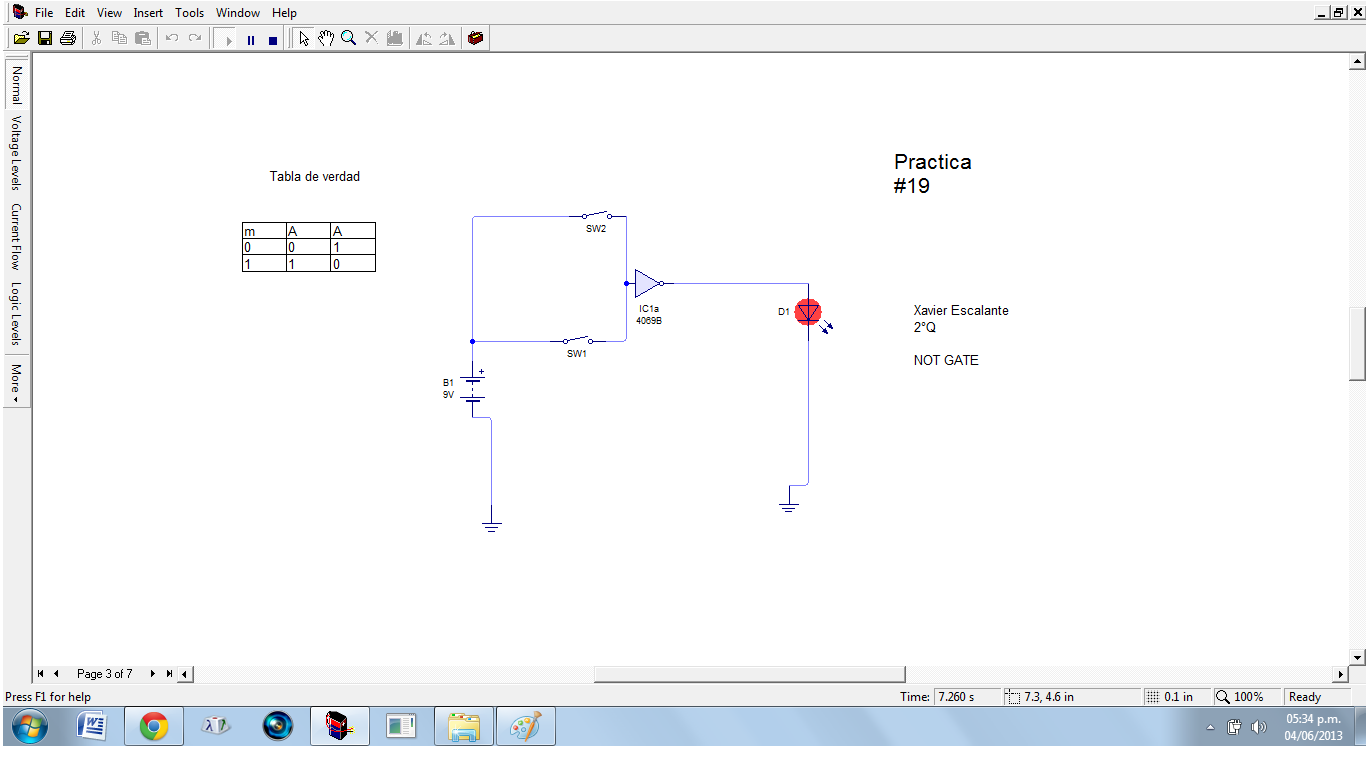 Electronica Cetis 71: Practica #19.- Compuertas Lógicas Livewire