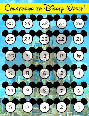 This Mom Loves Disney...: This Mom's Own Disney CountDown Chart!