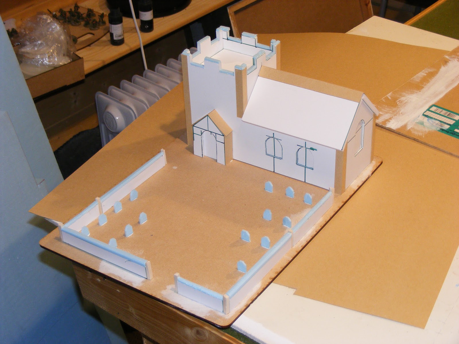 Life In The Man Cave: Using Foam Board to Make Model Buildings