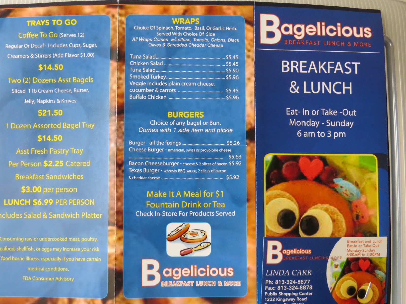Bistros of Brandon: Bagelicious, Breakfast, Lunch & More
