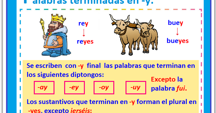 El blog de mi seño: PALABRAS TERMINADAS EN -AY, -EY, -OY, -UY