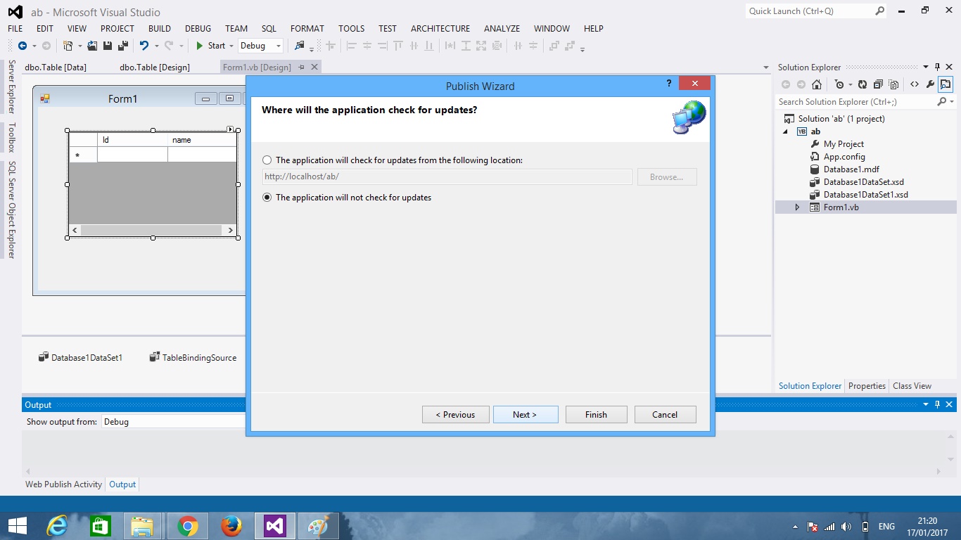 Steps to create setup file in Visual studio 2012 with database.