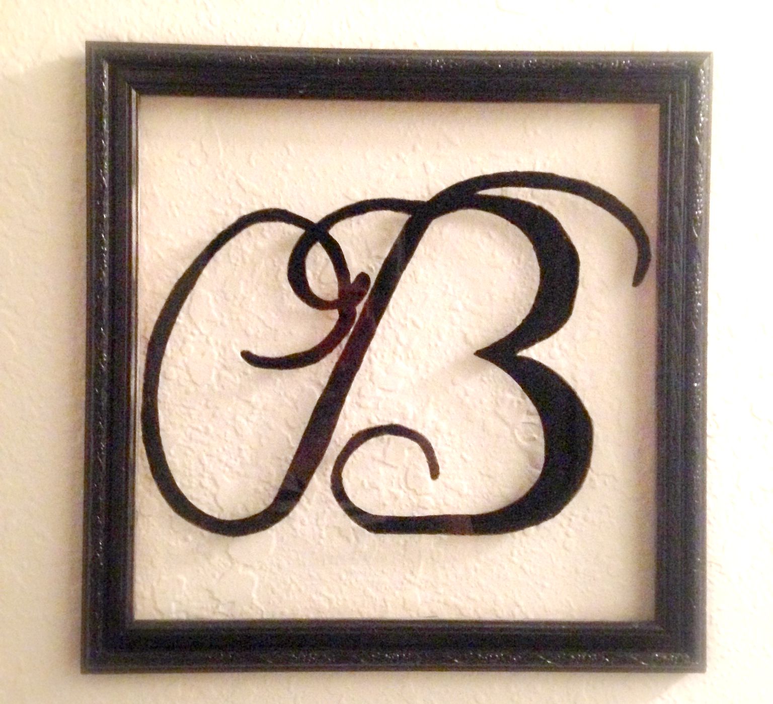 Do It Yourself Framed Monogram Letter - Call Life Crazy