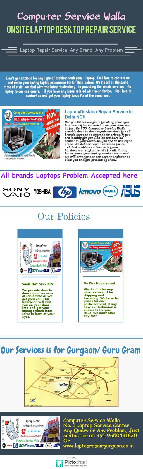 Laptop Repair In Gurgaon/GuruGram - Computer Service Walla