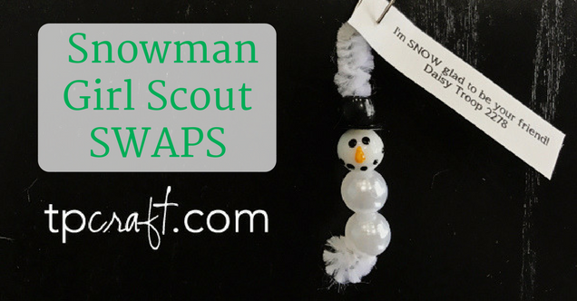 TPcraft.com: Snowman Girl Scout SWAPS