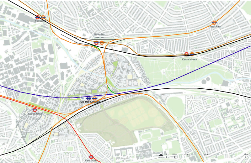 UK Rail: Old Oak Common - Central Viaduct option