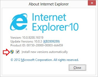 My Tech Sharing: Internet Explorer 10 - Install new version automatically