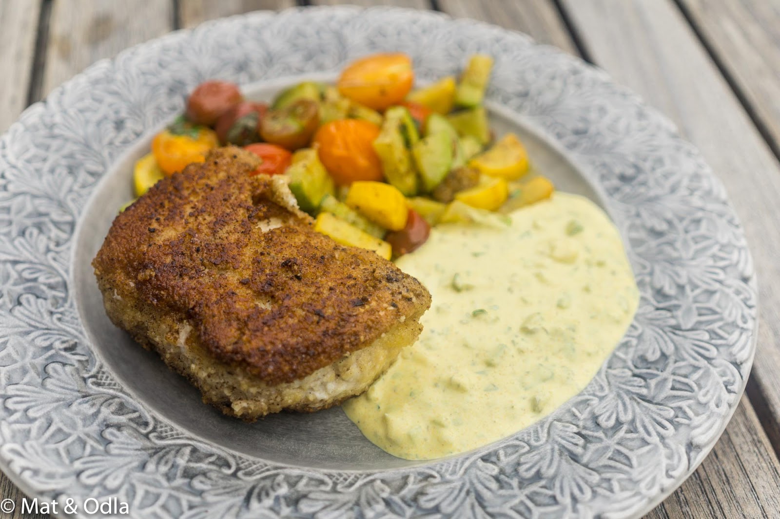 Mat Och Odla Panerad Fisk Med Remouladsås Lchf