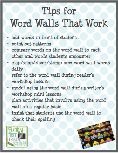 Funky First Grade Fun: Word Walls That Work