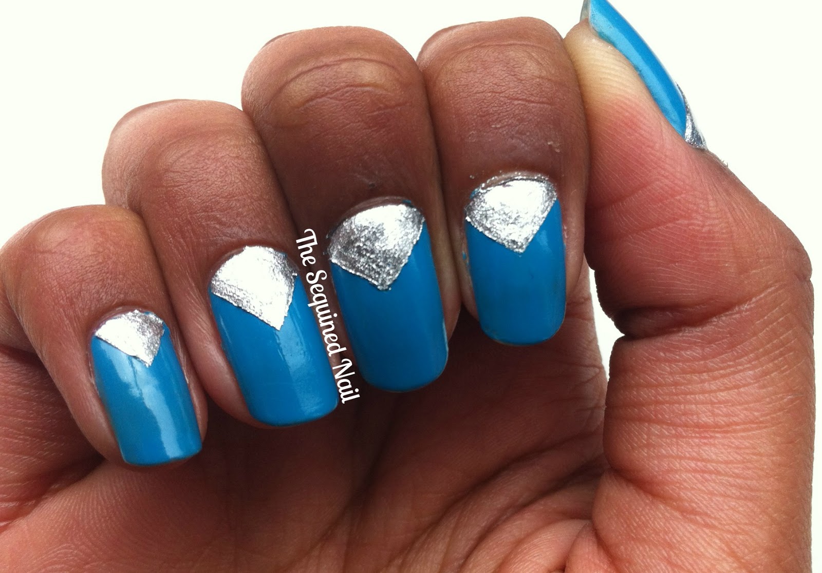 The Sequined Nail: V - Shaped Nail Art