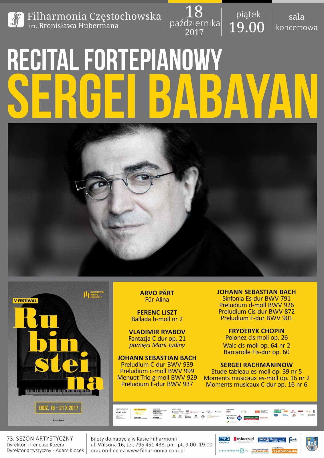SERGEI BABAYAN RECITAL FORTEPIANOWY | Częstochowskie Informacje Czest.Info