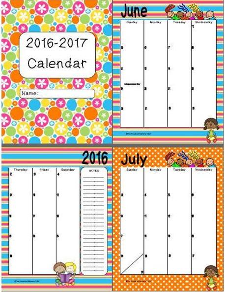 The Preschool Mommy: FREEBIE: 2016-2017 Planner