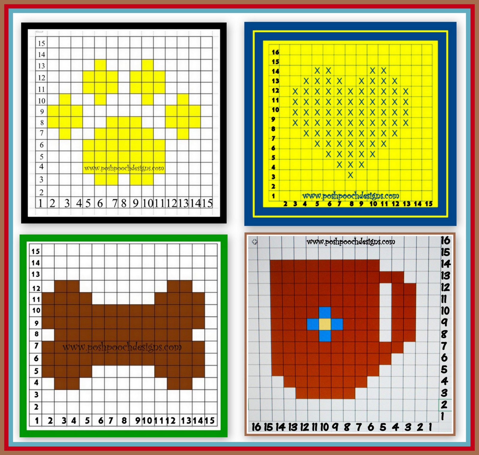 Posh Pooch Designs : C2C Pixel Graph Dog Blanket Crochet Pattern and ...