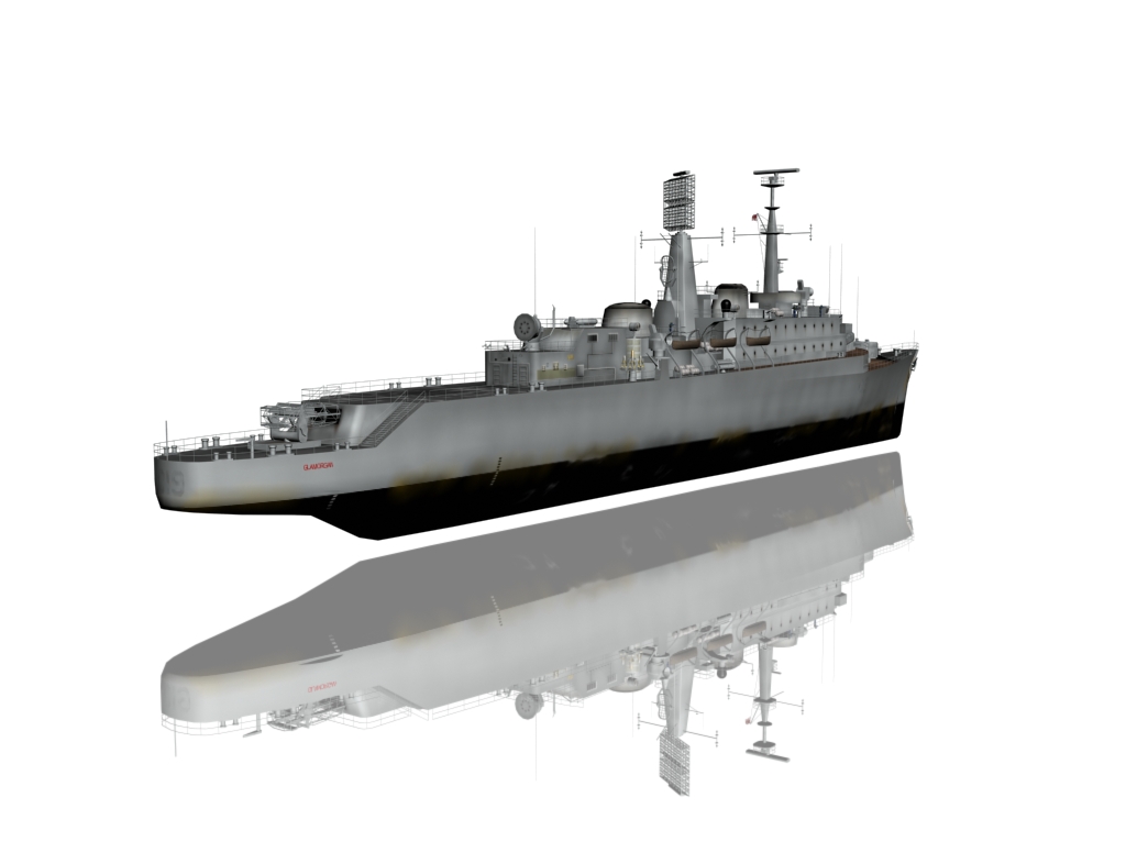 Modelos en 3D / 3D Models: HMS Antrim (D-19)