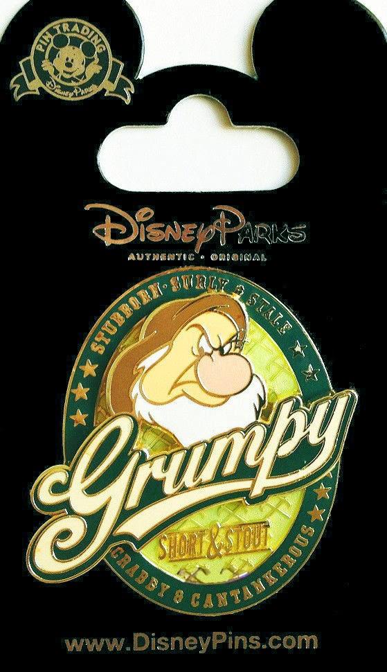 Filmic Light - Snow White Archive: Grumpy "Beer Label" Pins