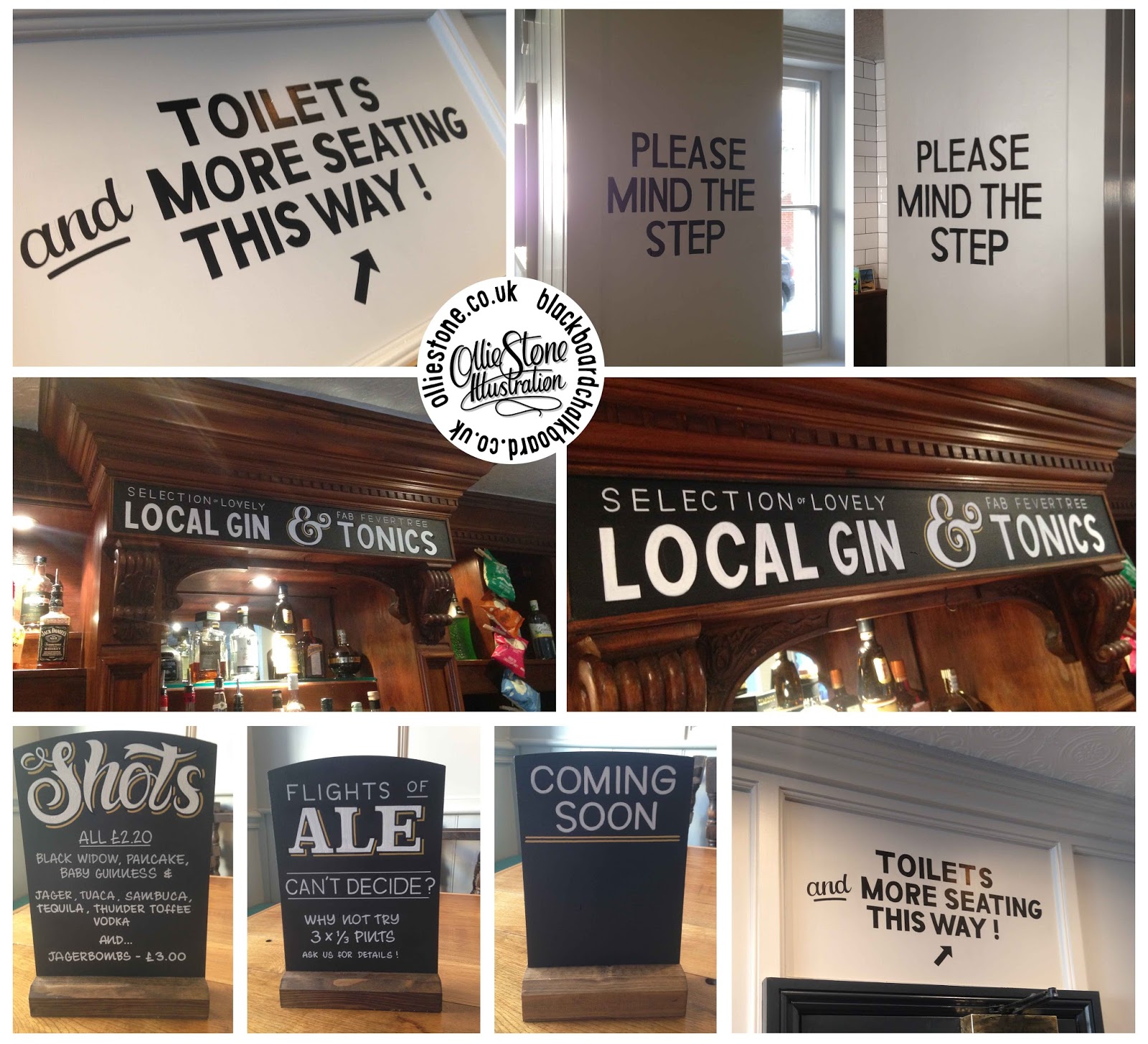 Blackboard Chalkboard by Ollie Stone: Pub hand-written chalkboard and ...