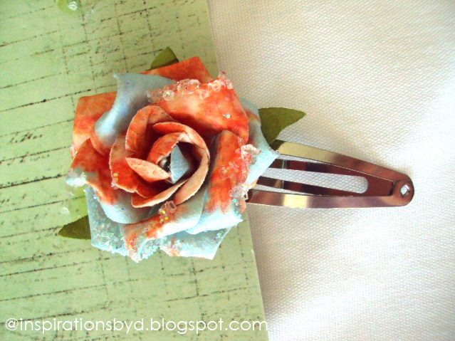 Inspirations by D: How to Make Scrapbook Paper Flower Hair Pin & Push Pin