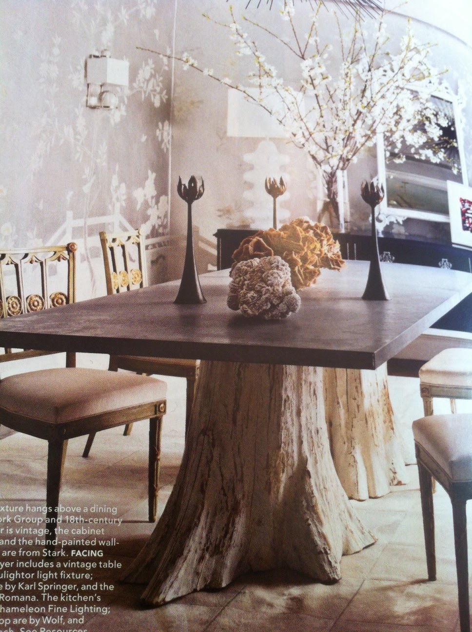 Home Eclectica: Tree trunk table