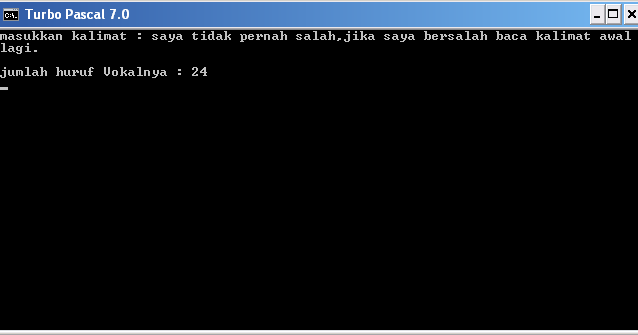 Turbo pascal : Menghitung jumlah Huruf Vokal - CODING JENIUS | Tempat Belajar Coding Programmer