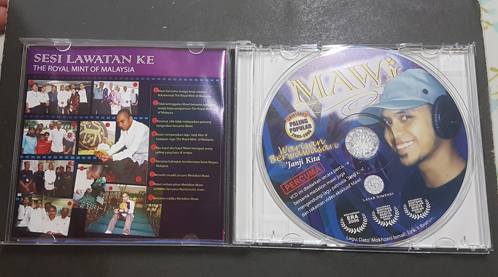 Malaya Malaysia Medal or Medallion : 2006 Bintang Paling Popular Mawi ...