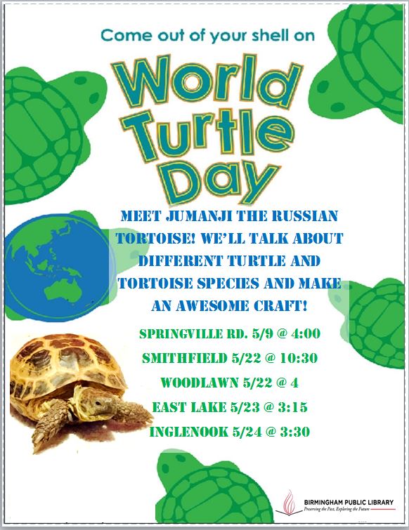 Selected BPL Branches to Celebrate World Turtle Day, May 9-24