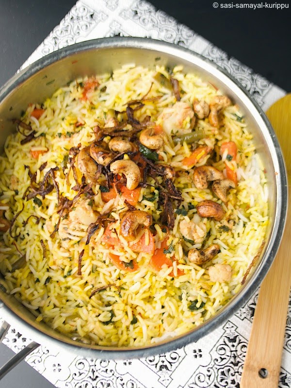 SASI'S KITCHEN: Mughlai Vegetable Biryani