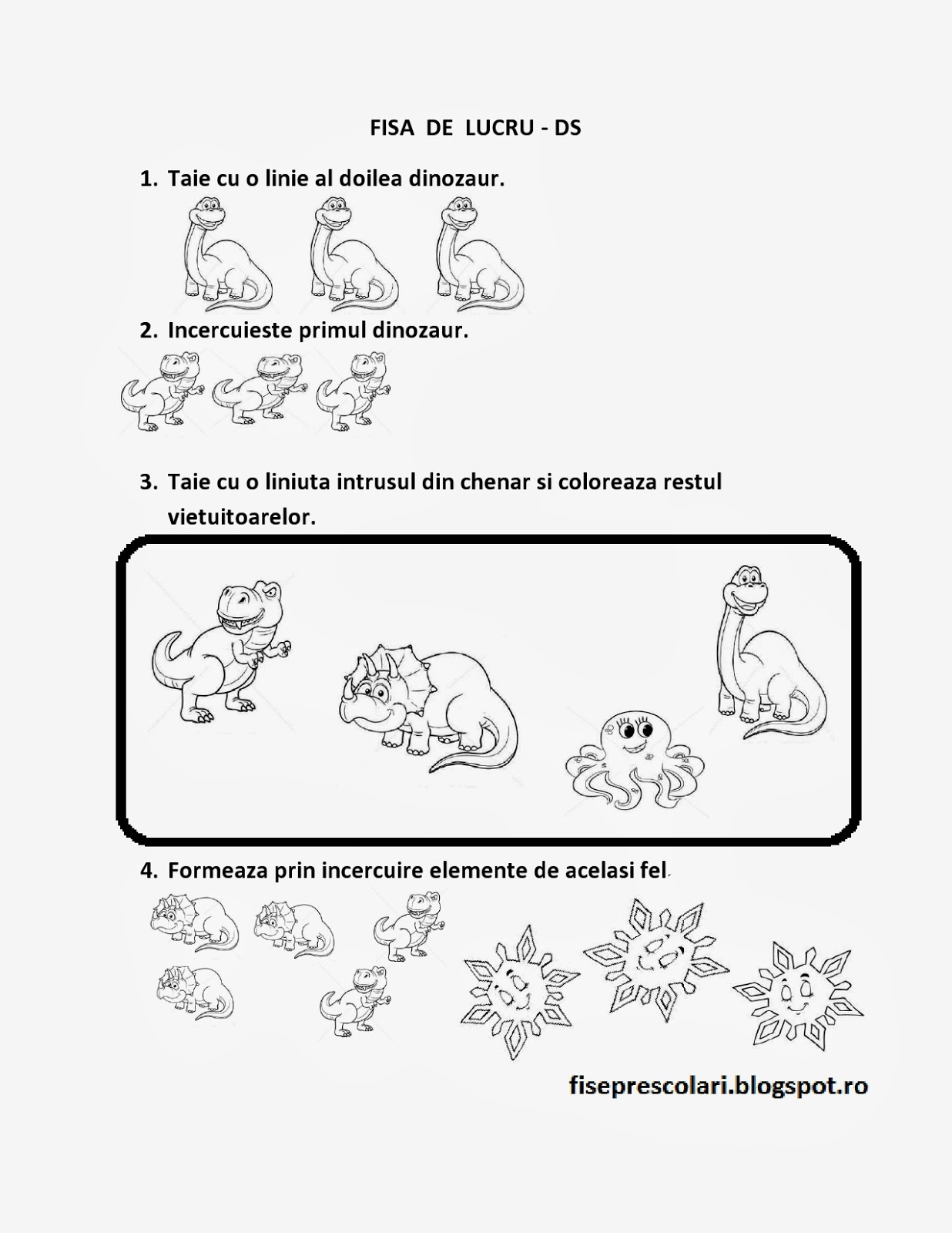 ianuarie 2014 :: Fise de lucru - gradinita