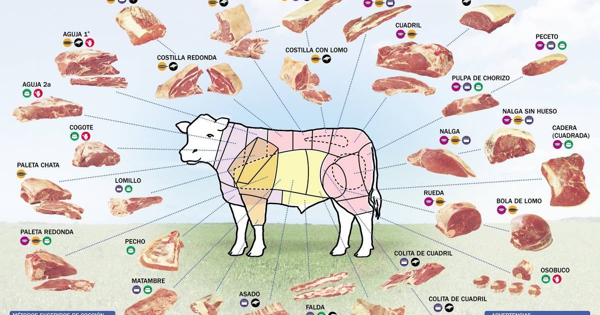 Cortes de Carnes - Argentina y España