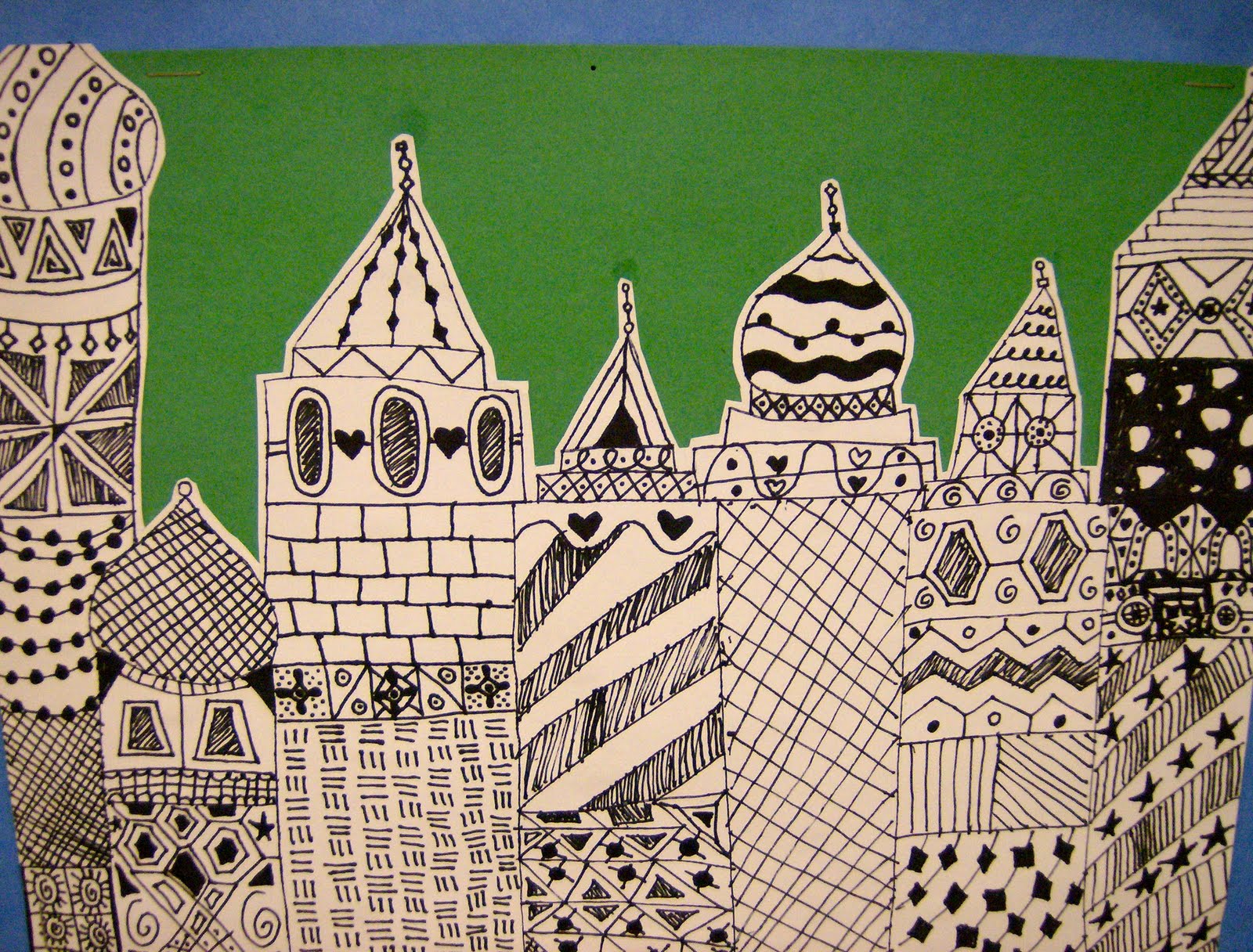 Zilker Elementary Art Class: 4th & 5th Architecture Drawings