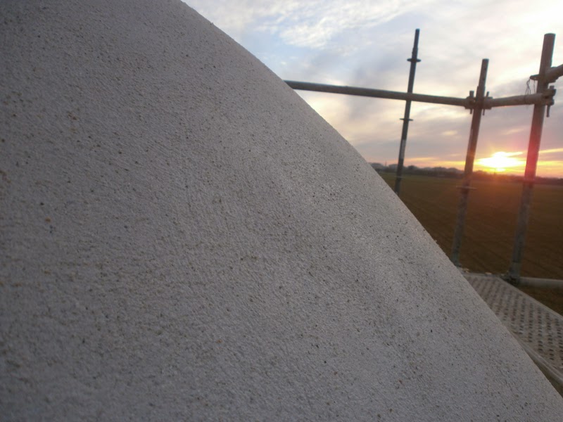 Último revoco con hidróxido de cal y marmolina.