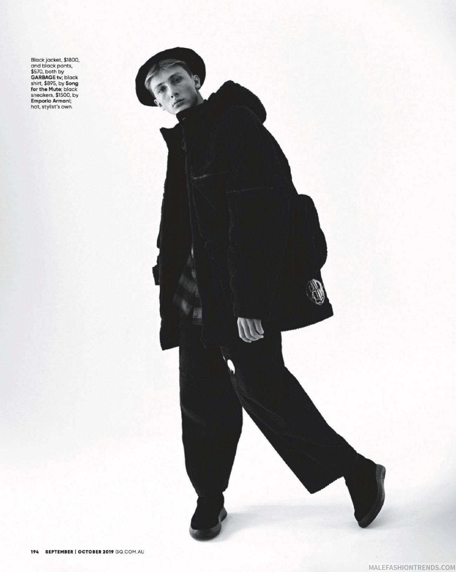 Luke Robson para GQ Australia en fotos de Georges Antoni