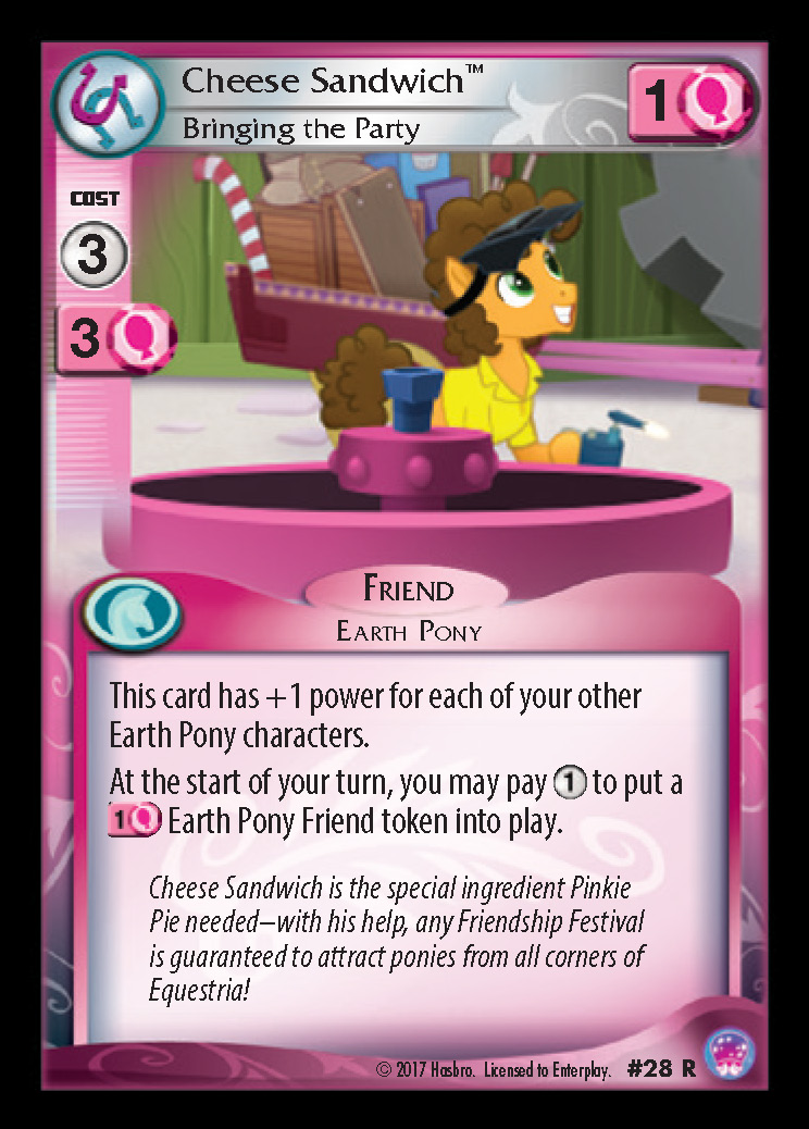 MLP Cheese Sandwich, Bringing The Party CCG Cards | MLP Merch