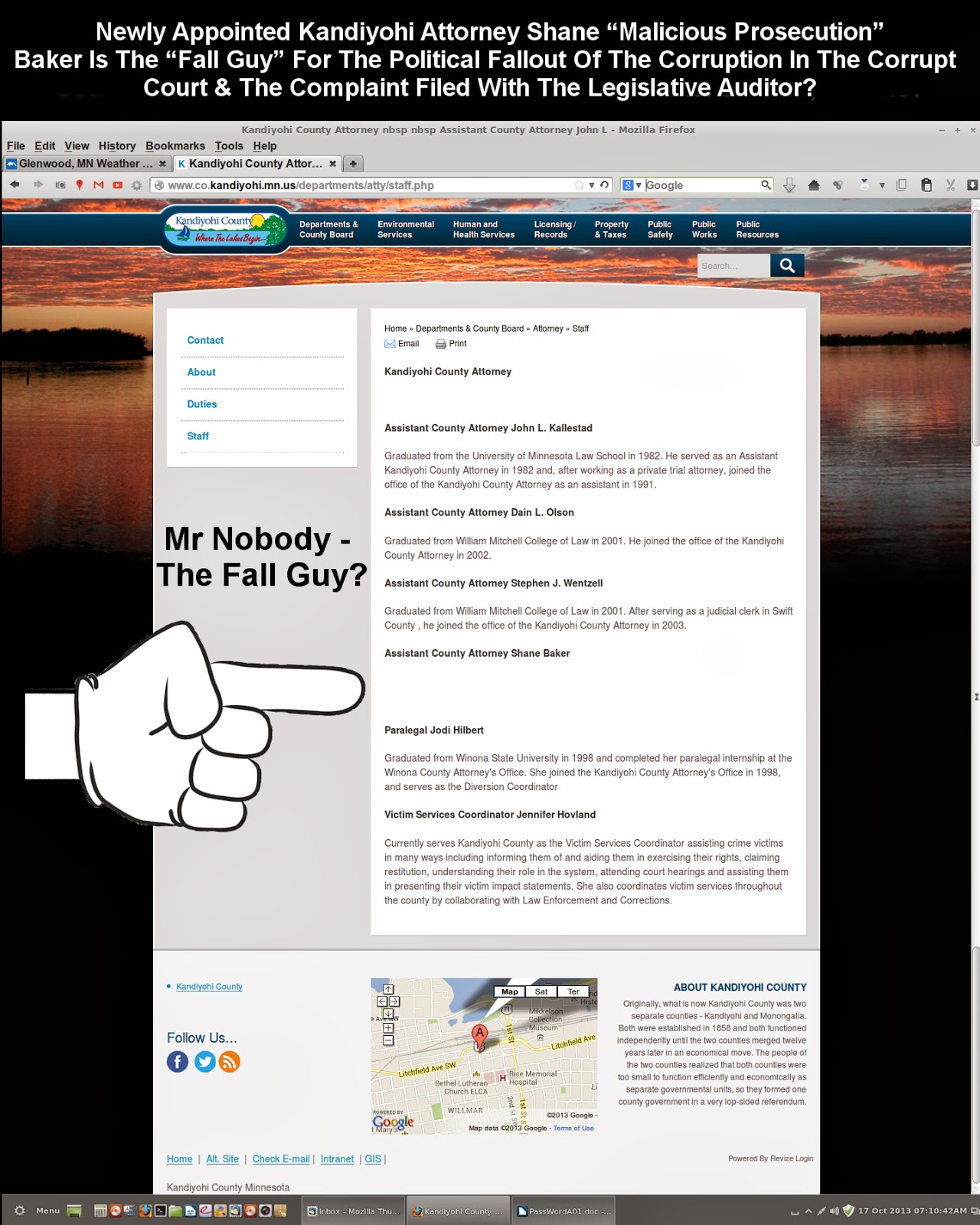 Lion News: Kandiyohi County Promotes Minor League Criminal Shane Baker ...