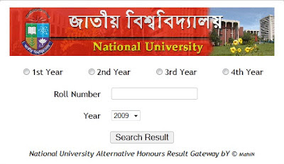 Bangladesh National University Result Checking Online - Teleinfo