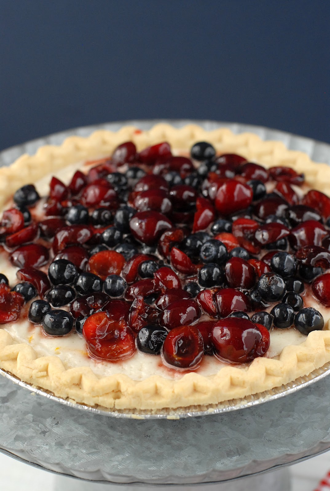 Cherry-Blueberry Cloud Pie