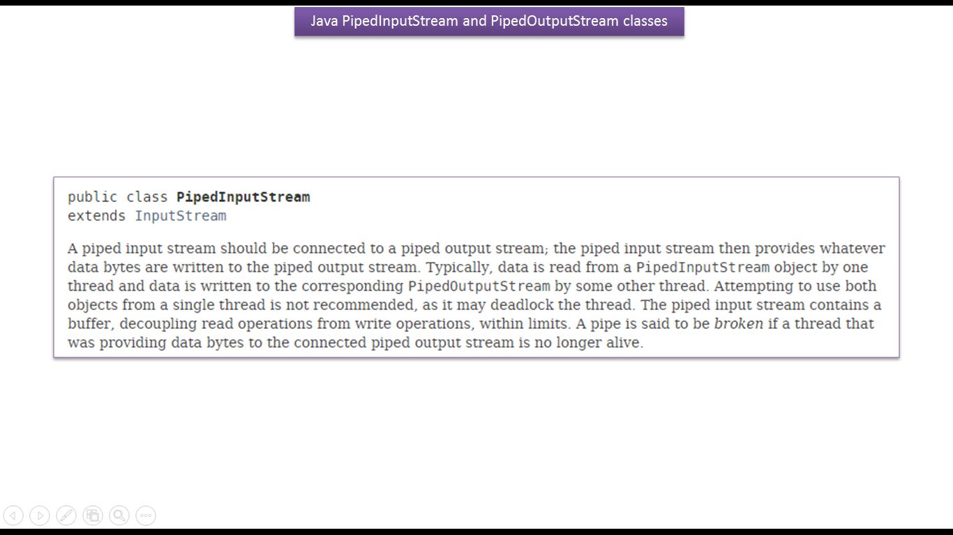 Java Ee Java Tutorial Java Io Pipedinputstream And Pipedoutputstream Introduction